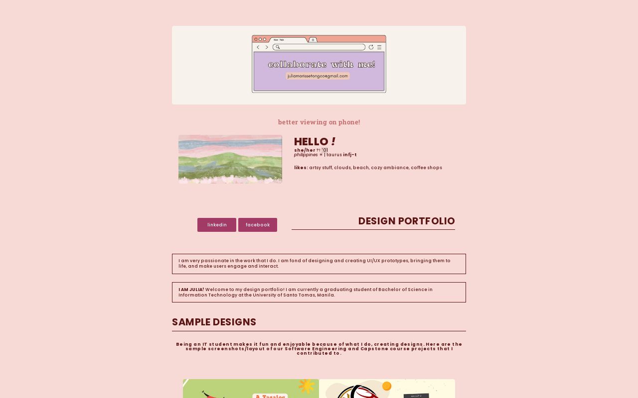julia's design portfolio carrd ♡ (copy)
